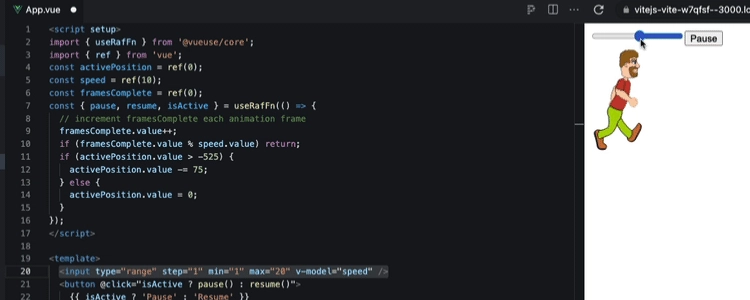 How to Create an Animated Sprite with VueUse - Vue School Articles