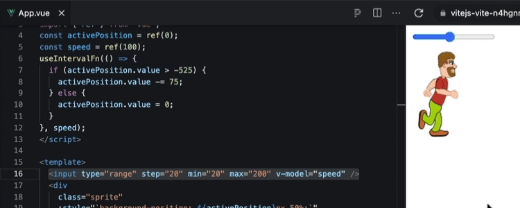 How to Create an Animated Sprite with VueUse - Vue School Articles