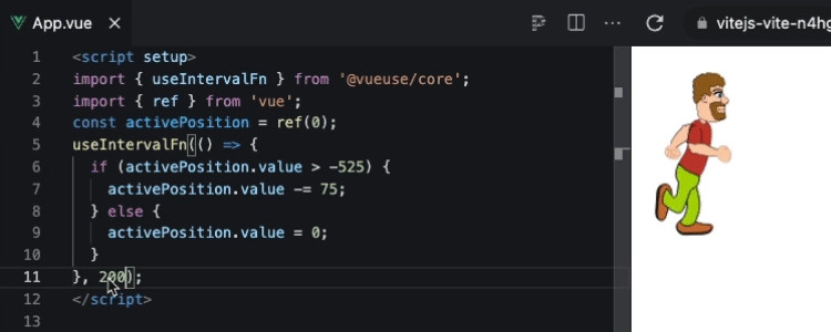 How to Create an Animated Sprite with VueUse - Vue School Articles