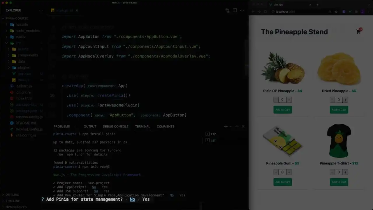 Install and Setup Up Pinia - A Vue.js Lesson From our Vue.js... Install and Setup Up Pinia - A Vue.js Lesson From our Vue.js...