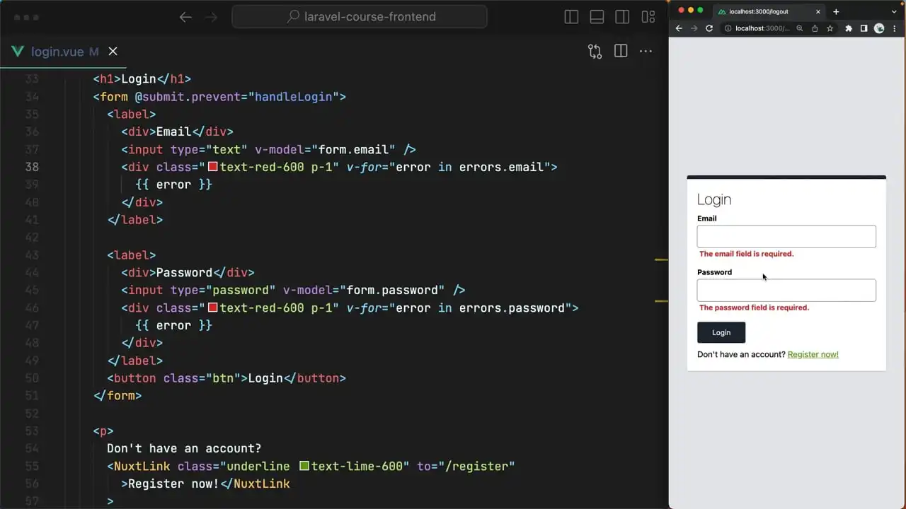 Manually Handle Form Validation Errors with Laravel and Vue - A... Manually Handle Form Validation Errors with Laravel and Vue - A...