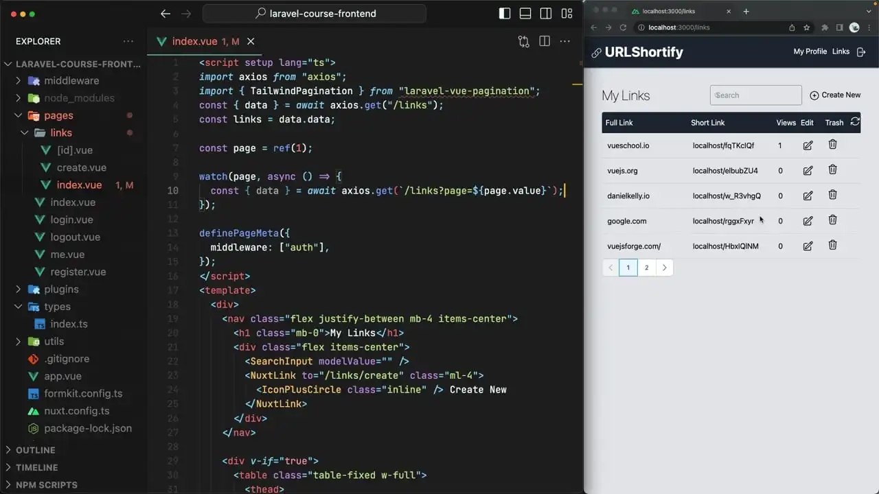 Handle Pagination in Vue Part 2 - A Vue.js Lesson From our Vue.js... Handle Pagination in Vue Part 2 - A Vue.js Lesson From our Vue.js...