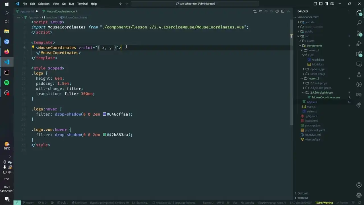 Mouse Coordinates Exercise - A Vue.js Lesson From our Vue.js... Mouse Coordinates Exercise - A Vue.js Lesson From our Vue.js...