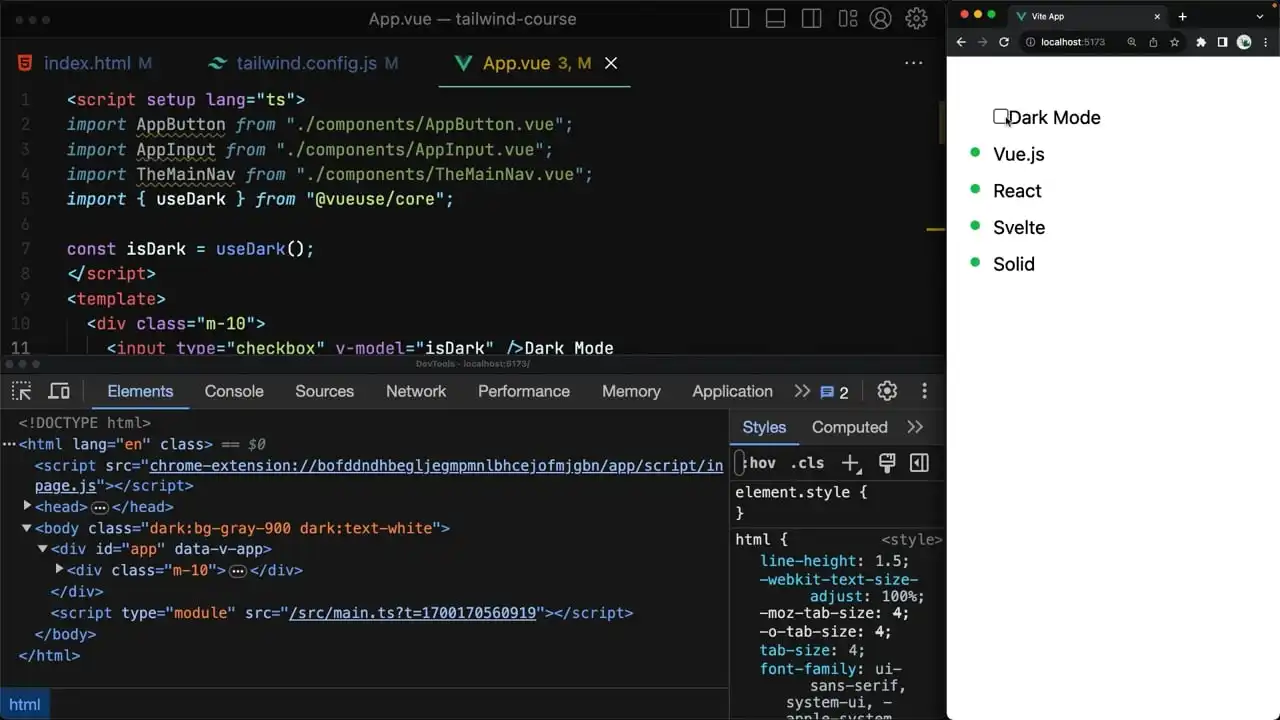 Dark Mode in Tailwind CSS - A Vue.js Lesson From our Vue.js... Dark Mode in Tailwind CSS - A Vue.js Lesson From our Vue.js...