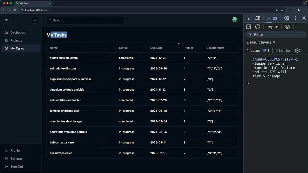 Retrieve Project Details for Tasks: Querying Nested Database... Retrieve Project Details for Tasks: Querying Nested Database...