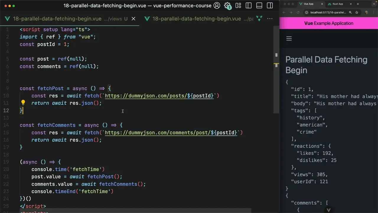 How to Fetch Data in Parallel in Vue - A Vue.js Lesson From our... How to Fetch Data in Parallel in Vue - A Vue.js Lesson From our...