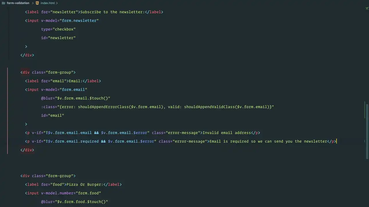 Conditional Validation - A Vue.js Lesson From our Vue.js Course:... Conditional Validation - A Vue.js Lesson From our Vue.js Course:...