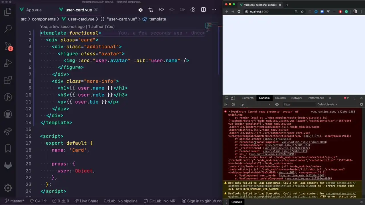 Our first functional component - A Vue.js Lesson From our Vue.js... Our first functional component - A Vue.js Lesson From our Vue.js...