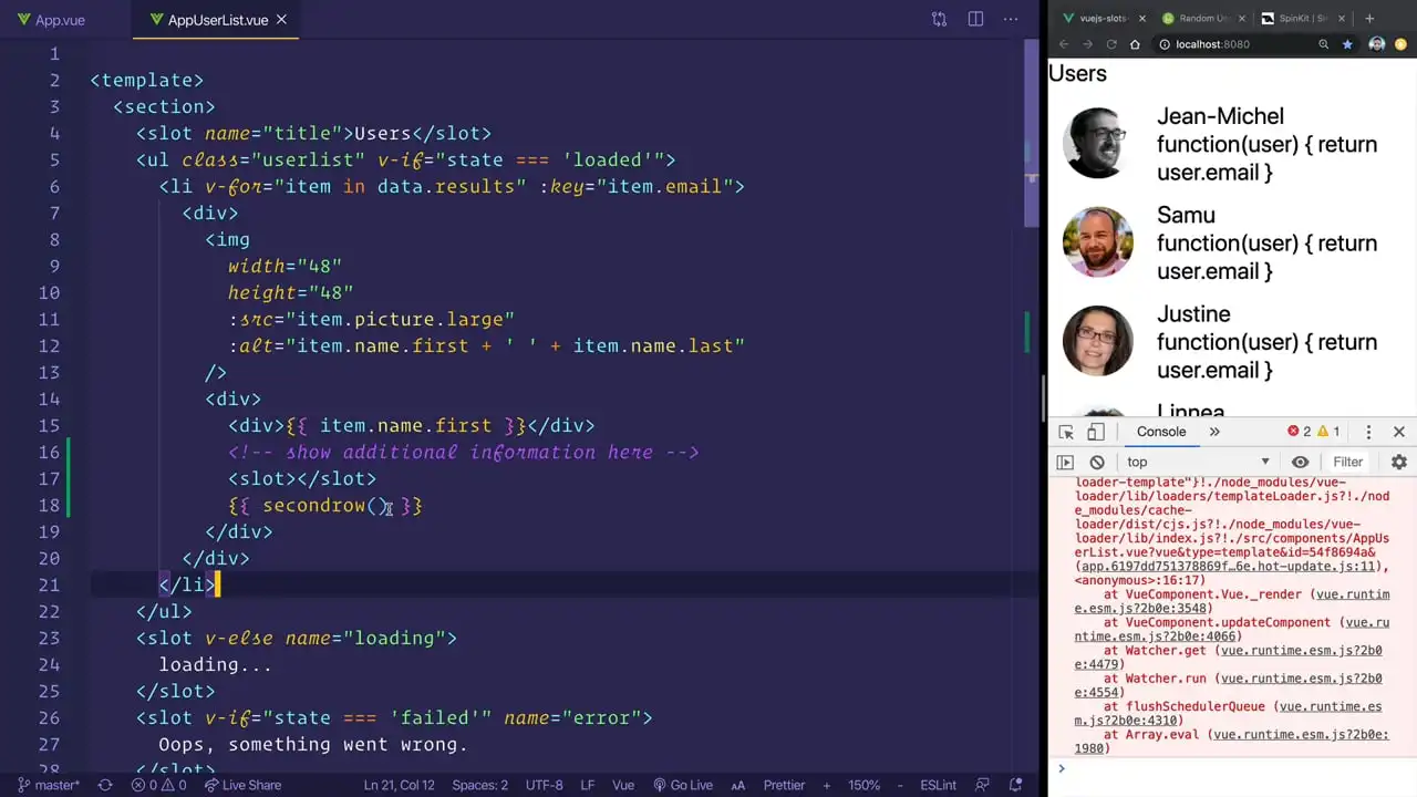 Fake Scoped Slots with Functions - A Vue.js Lesson From our Vue.js... Fake Scoped Slots with Functions - A Vue.js Lesson From our Vue.js...