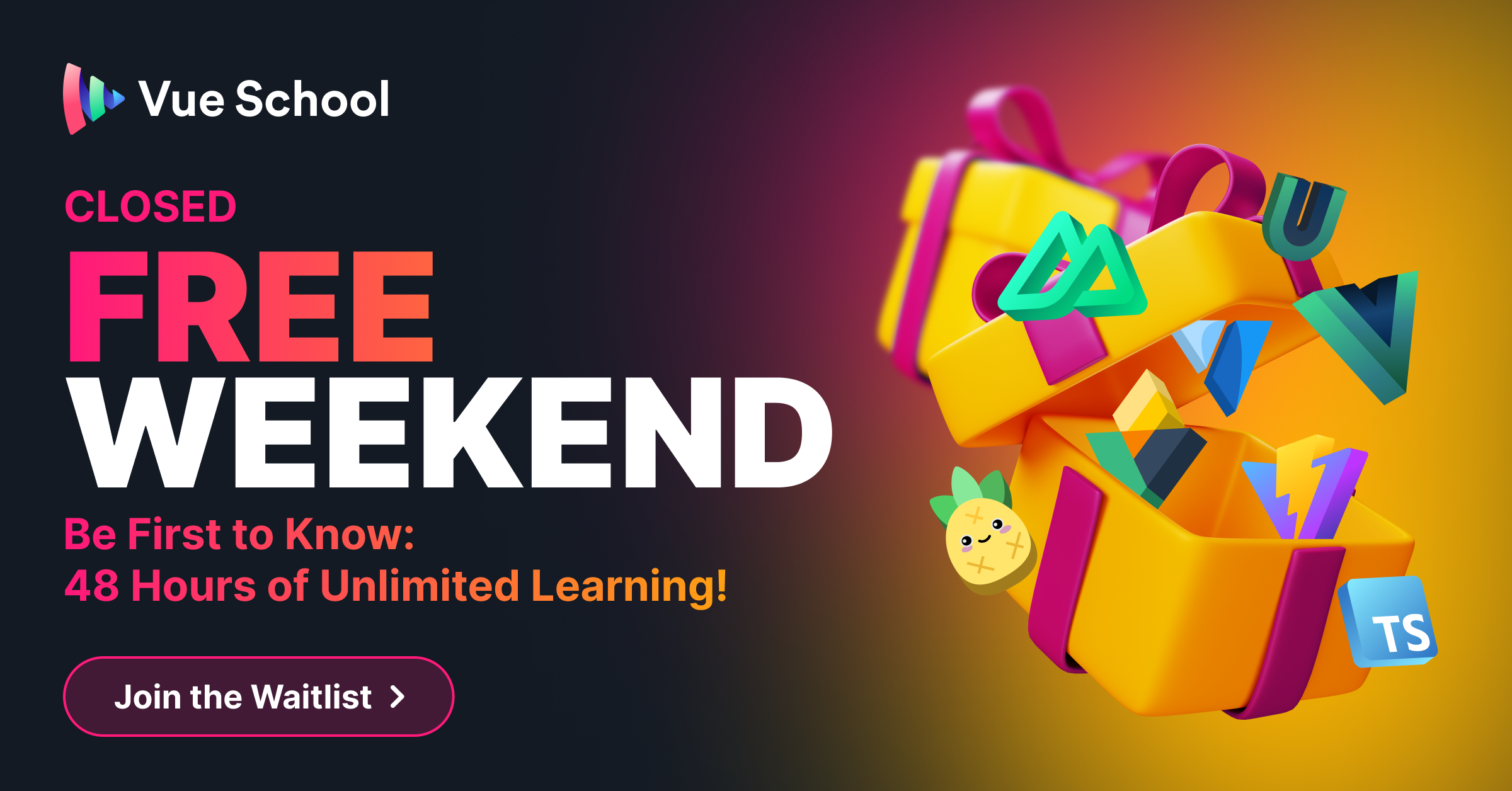 Vue School Free Weekend: 48 Hours of Unlimited Access