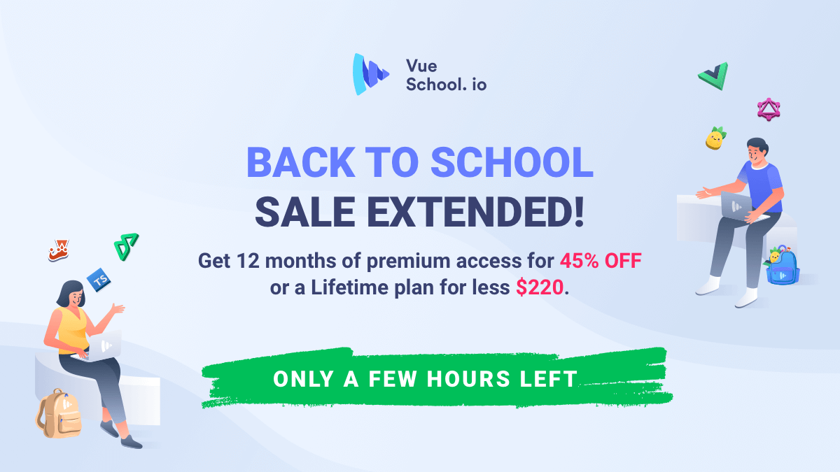 SALE: Get up to 45% off a Vue School subscription